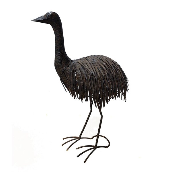 Willow & Silk Metal Rustic Emu Animal Garden/Yard/Decor Statue/Figurine ...