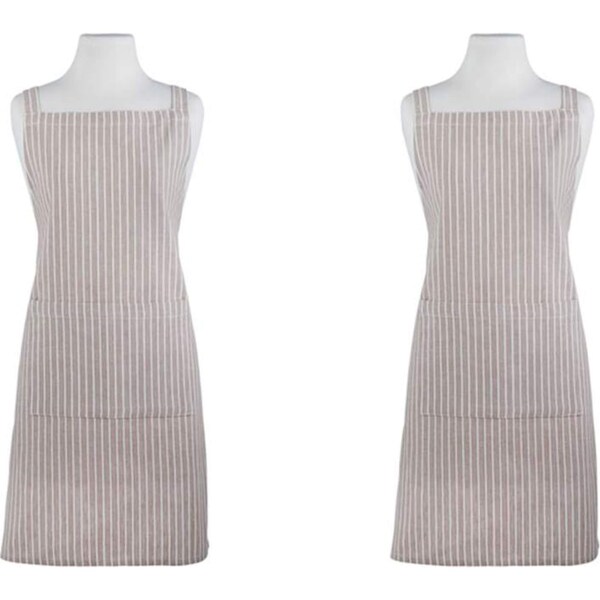 2x Davis & Waddell Taste Butcher 80x70cm Apron Cooking Chef Bib Taupe ...