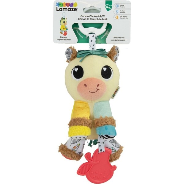 Lamaze Carson Clydesdale Clip & Go Kids/Children Plush Sensory Soft Toy ...