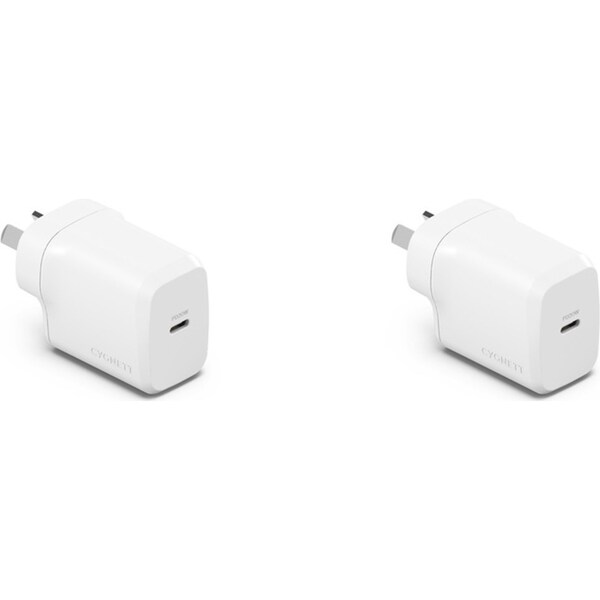 2PK Cygnett PowerPlus 20W USBC Wall Apple iPhone Fast Travel Charger ...