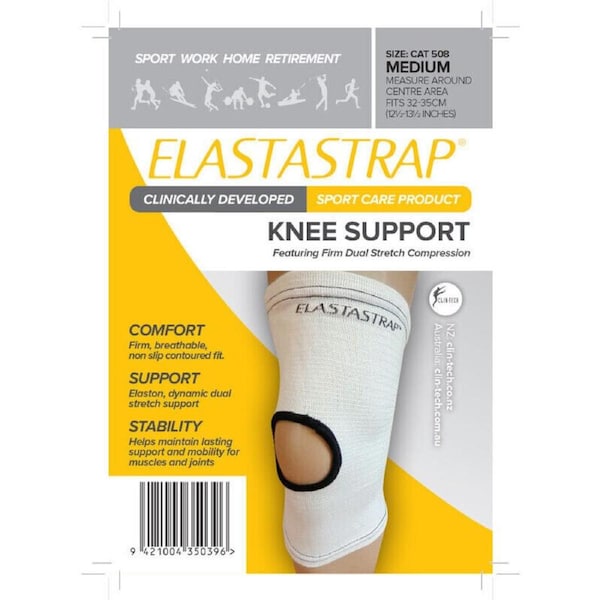 Elastastrap Compression Knee Support White - Medium | Woolworths