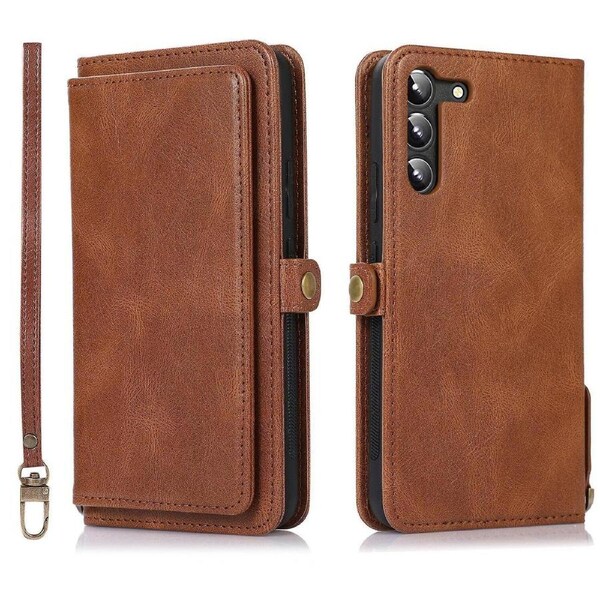 Case Card Slot Holder Cash Pocket PU Leather Sleeve, Brown - Samsung ...