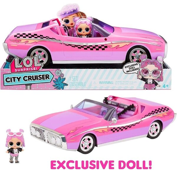 L.O.L. Surprise City Cruiser Pink and Purple Sports Car with Exclusive Doll LOL | Woolworths