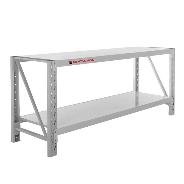 Centurion 2-Layer Garage Work Bench 400kg Capacity Grey Work Table ...