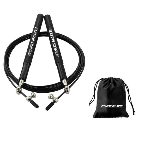 Fitness Master 3M Adjustable Steel Jump Rope with Dual Bearings for Gym ...