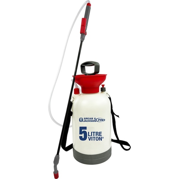 Spear & Jackson 5L Garden Pressure Sprayer Handheld Bottle w/ Viton ...