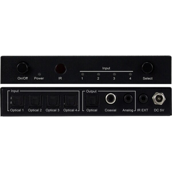 Blustream Optical SPDIF Dolby Digital 4 Input Switch w/ DAC & Analogue ...