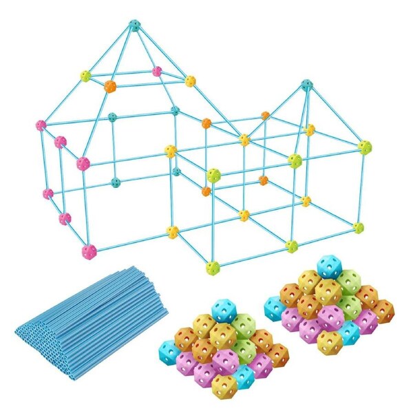 DIY Fort Building Kit 340pcs Construction Castle Builder Creative ...