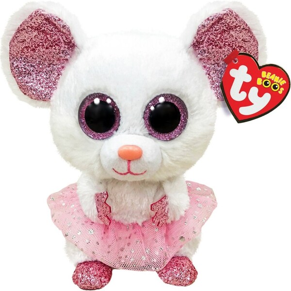 TY Beanie Boos Nina - White Ballerina Mouse Medium Kids/Childrens Plush ...