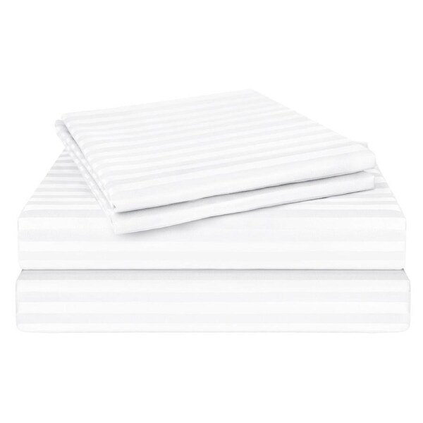 LINENOVA Stripe Sheet Set Modern Style Bedding With 45cm Deep Pocket 8 ...