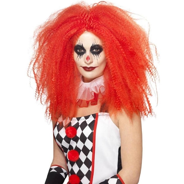 Clown Crimped Red Halloween Wig | Woolworths