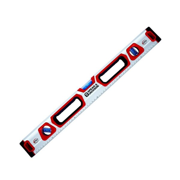 Spear & Jackson Aluminium Box/Spirit Level Heavy Duty 600mm Ruler ...