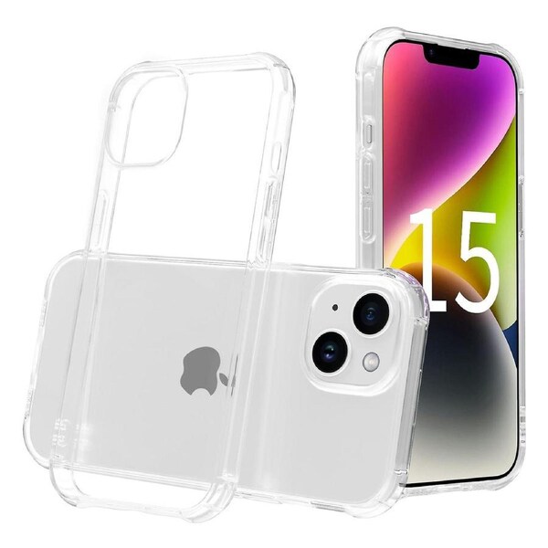 LEEU DESIGN TPU Case for iPhone 15 Plus Shock-absorbing 3D Stereo Sound ...