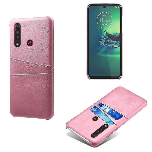 KSQ Double Card Slots PU Leather Coated Hard PC Case for Motorola Moto ...