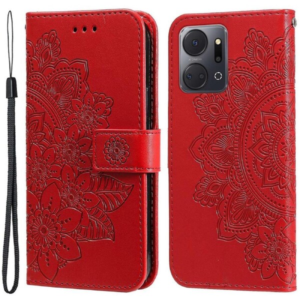 For Honor X7a 5G Anti-Fading Phone Cover Imprinting Leather Stand ...