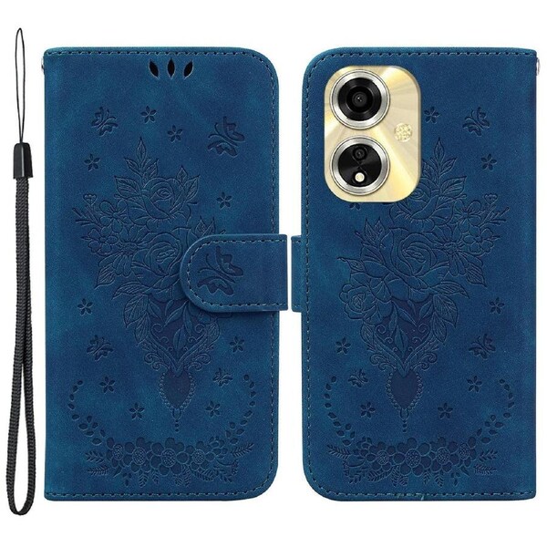 For Oppo A59 5G/ A2m 5G Case Folio Flower Pattern Protective Leather ...