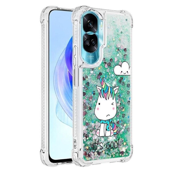 For Honor 90 Lite 5g Glitter Floating Liquid Case Pattern Printing Tpu ...