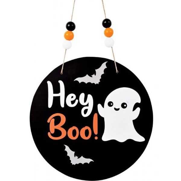 Boo Halloween Home Wood Sign 30cm | Woolworths