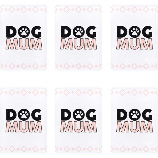 6x Splosh Pet Lovers Dog Mum 7cm Acrylic Magnet Home/Kitchen Fridge ...