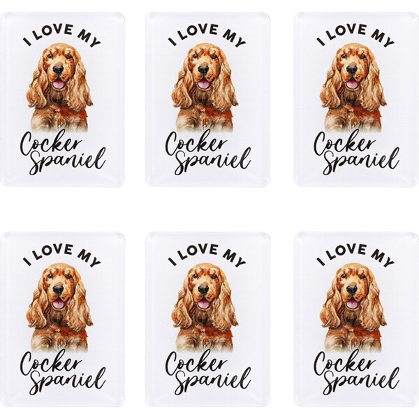 6x Splosh Pet Lovers Cocker Spaniel Acrylic Magnet Fridge Home Decor ...