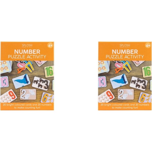 2x 20pc Kids By Splosh Number Puzzle Activity Fun Educational Learning ...