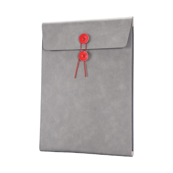 PU Leather A4 File Folder Document Holder Filing Envelope Project File ...