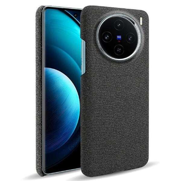 For vivo X100 5G Phone Case Cloth Texture Anti-slip Cover Solid Color ...