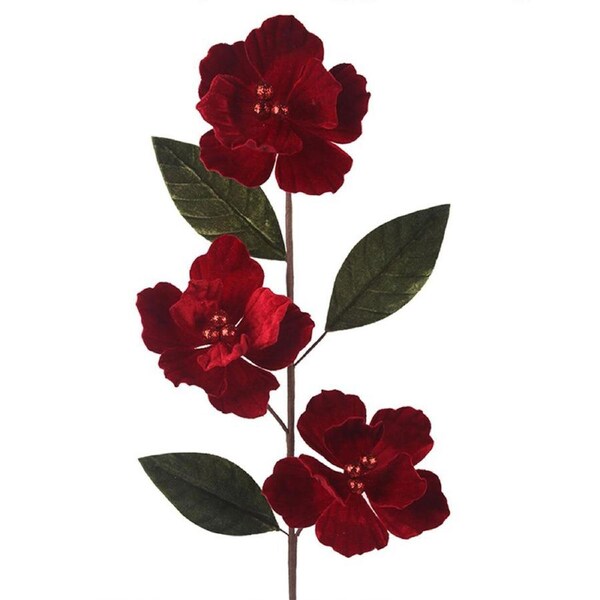 Triple Red Magnolia Christmas Tree Pick | Woolworths