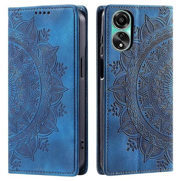 Magnetic Auto Closing Imprint Stand Phone Protective Case For Oppo A78 ...