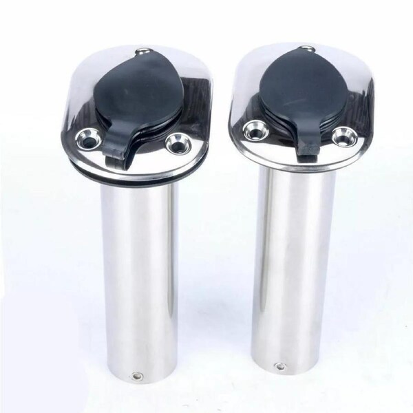 2x 304 Marine Grade Stainless Steel Flush Mount 30 Degree Fishing Rod ...