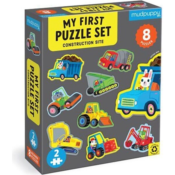 Mudpuppy My First Kids 8 Jigsaw Puzzle Set 10x15cm Construction Site 0 ...