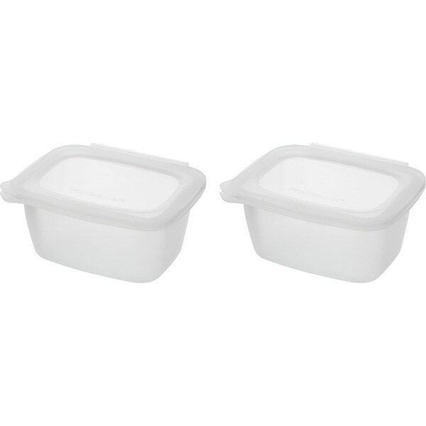 2x Progressive Softbox Silicone Rectangular Container Storage 4-Cup ...