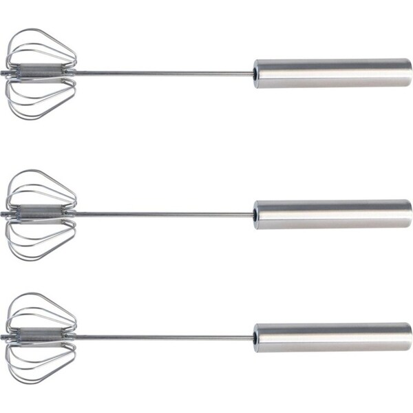 3x Cuisena Semi Auto Whisk Stainless Steel Mixing Cooking Utensil 25 ...