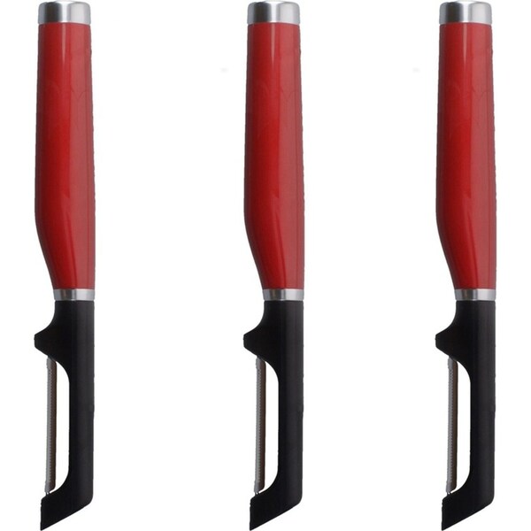3x KitchenAid S/Steel Swivel European Peeler Kitchen Utensil 22cm ...