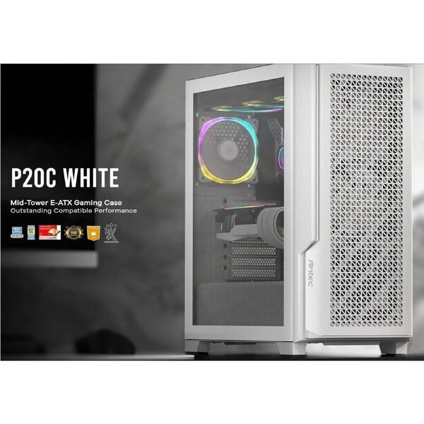 Antec P20C White, E-ATX, ATX, USB-C, Cable management , 4x HDD or SSD ...
