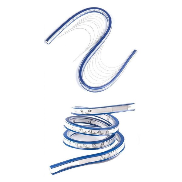 60cm Curve Ruler Plastic Flexible Drawing | Woolworths