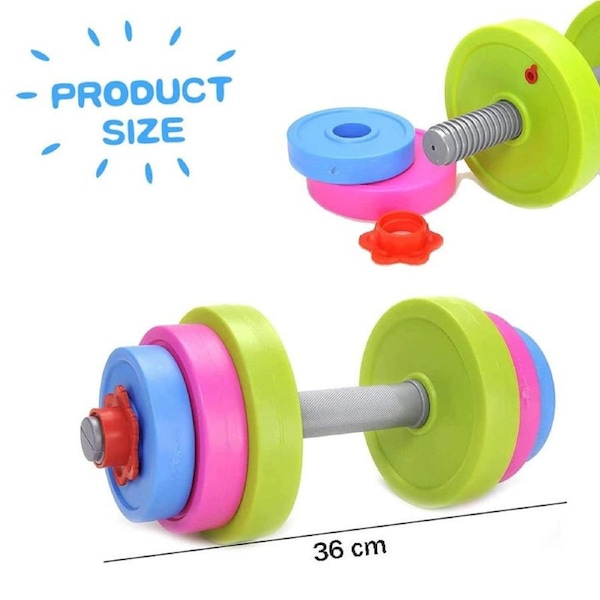 Adjustable Barbell Toy Set for Kid Pretend Play Exercise-36cm | Woolworths