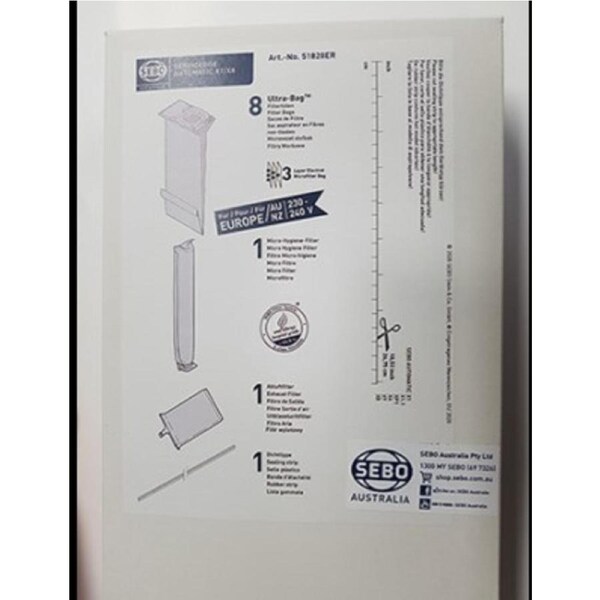 SEBO XP30 Service Kit (51828XP30) 8 Bags + 2 Filters | Woolworths