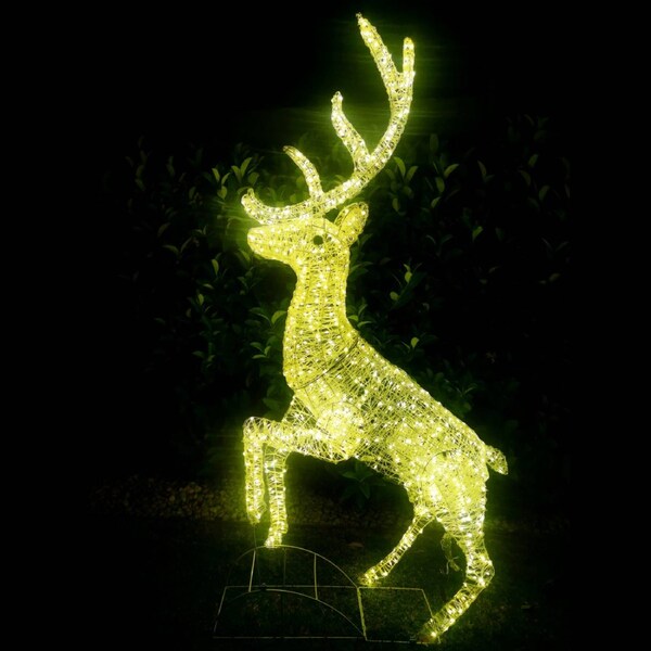 Christmas Decoration 3D Spun Acrylic Standing Reindeer 226cm LED ...