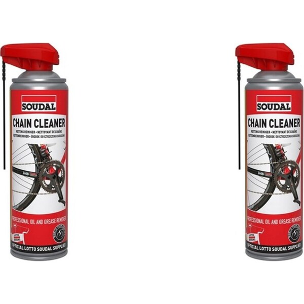 2x Soudal Bike/Bicycle Chain Dirt/Mud Cleaner/Cleaning Remover Spray ...