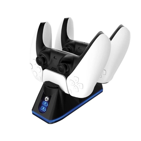 4Gamers PS5 Twin DualSense Wireless Controller Charging Dock - Black | Woolworths