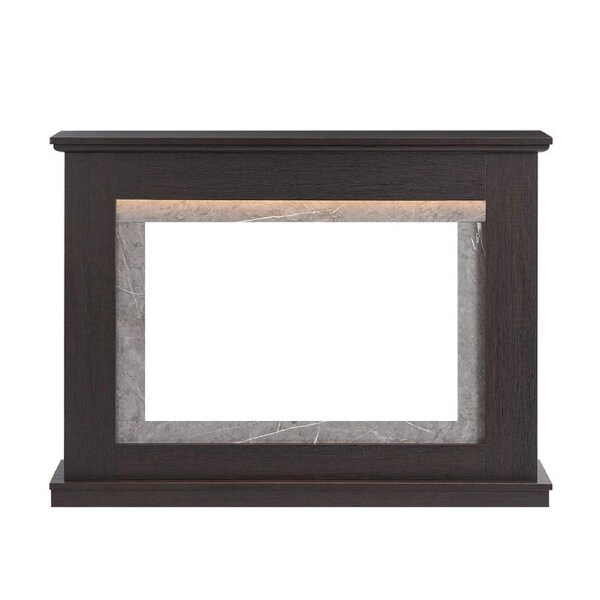 Opal Electric Fireplace Heater Espresso Oak Mantel | Woolworths