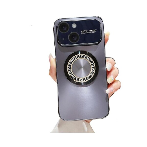 For iPhone 13 Pro Large Window Diamond Magnifier Magnetic Phone Case ...