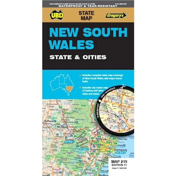 New South Wales State and Cities Waterproof Map 219 11th Ed | Woolworths
