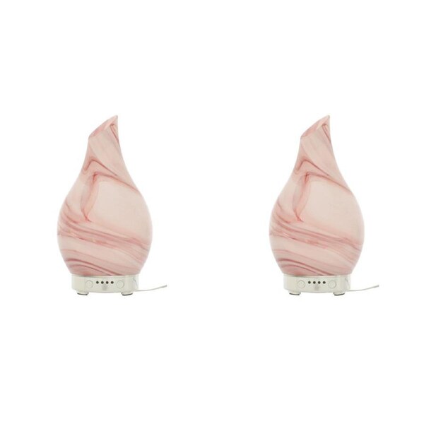 2x Gibson Gifts Aroma Humidifier Aromatherapy Mist Diffuser 24cm Pink ...