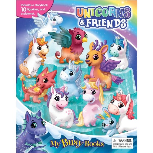 Unicorns My Busy Book Kids/Children Storybook/Toy/Playmat Activity Kit ...