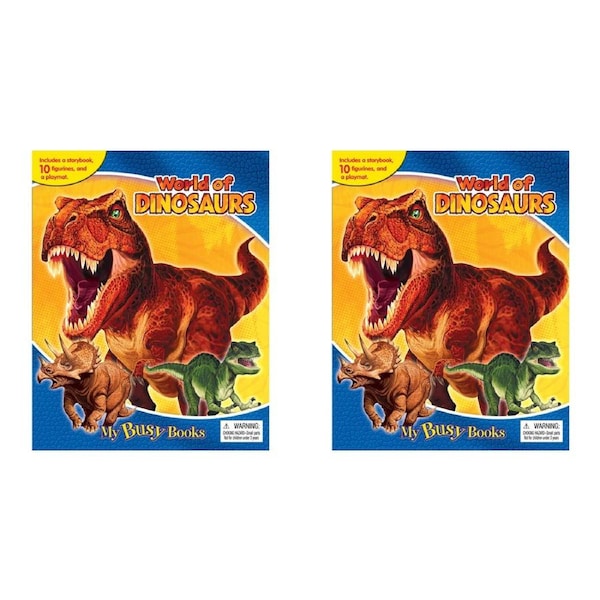 2x Dinosaurs My Busy Book Kids/Children Storybook/Toy/Playmat Activity ...