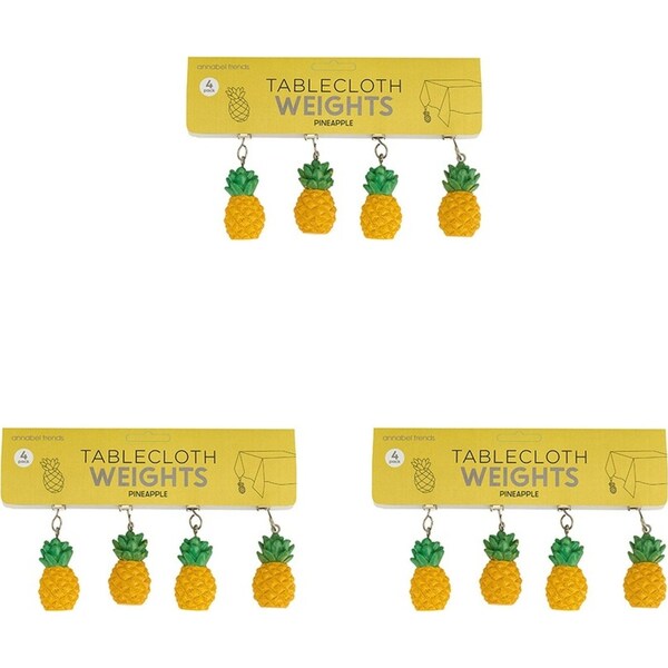 12pc Annabel Trends Tablecloth Weights Clip On Pineapple Table Cover ...