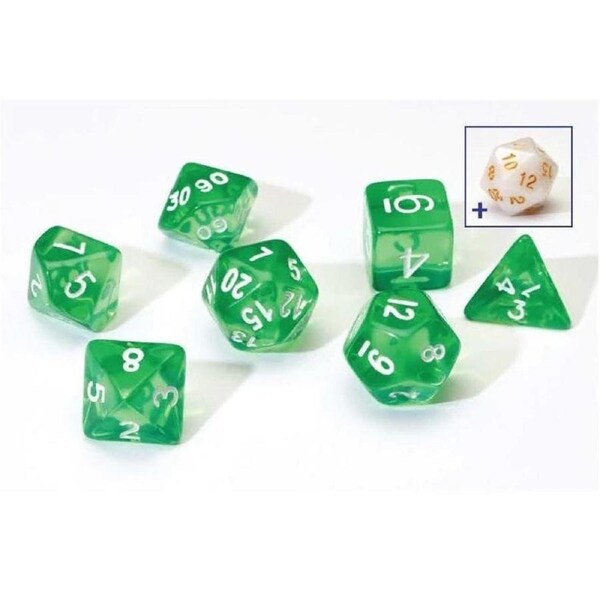 Sirius Dice - Translucent Green Resin Dice Set 7 | Woolworths