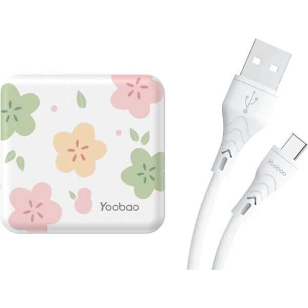 Yoobao Two Output Mini Cube 10000mAh Power Bank - White Blossom ...
